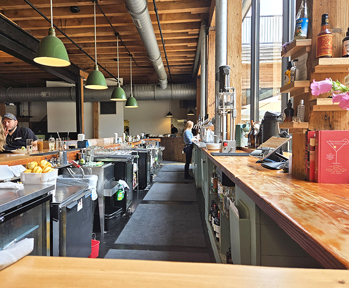 The open kitchen concept lets you witness culinary magic happening right before your eyes in real-time.