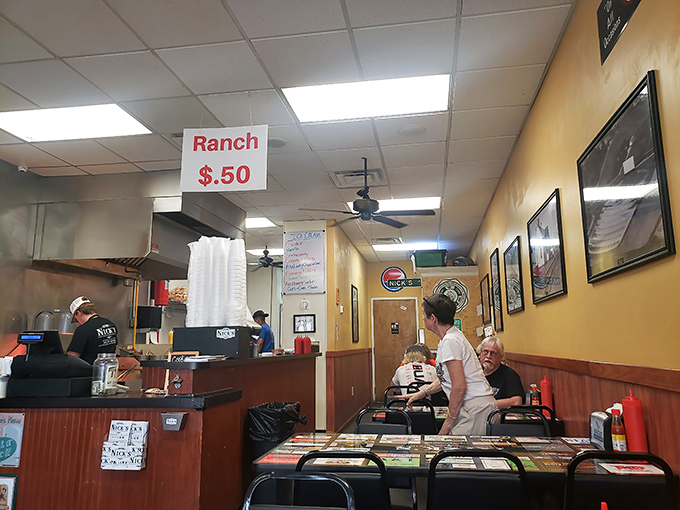 The "Ranch $.50" sign hanging from the ceiling is both information and a philosophy&mdash;good things don't need to be complicated or expensive.