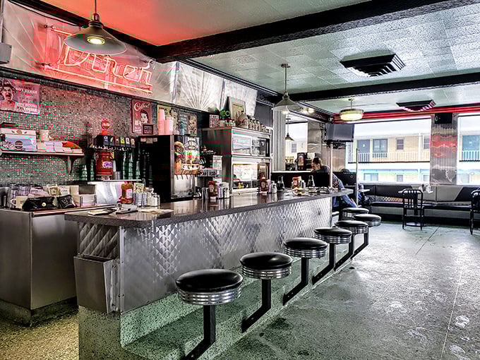 The counter where magic happens&mdash;where coffee cups are never empty and the staff knows the regulars by name and order.