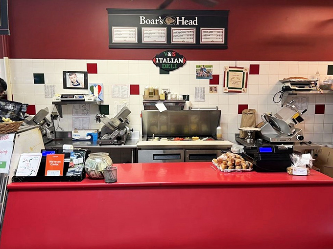 Behind this counter, sandwich artists perform their daily magic, transforming simple ingredients into edible masterpieces that keep locals coming back for decades.