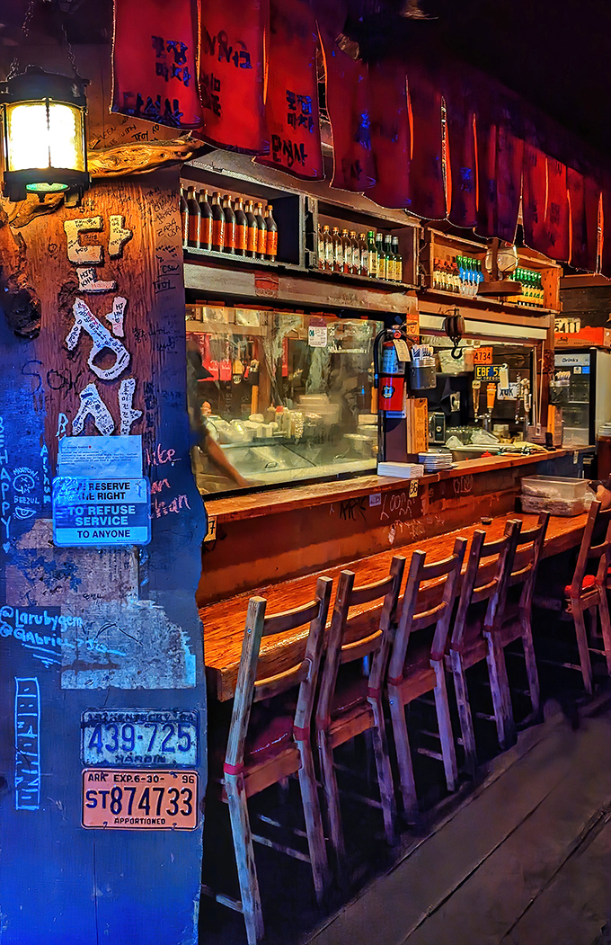 The counter seating offers front-row tickets to the culinary show. Sometimes the best entertainment in LA doesn't require a Hollywood budget.