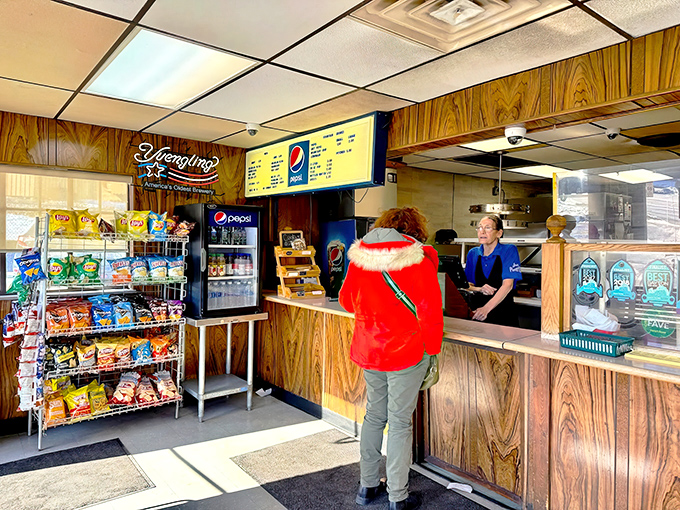 The ordering counter&mdash;that magical portal where your pizza dreams begin their journey toward delicious reality.