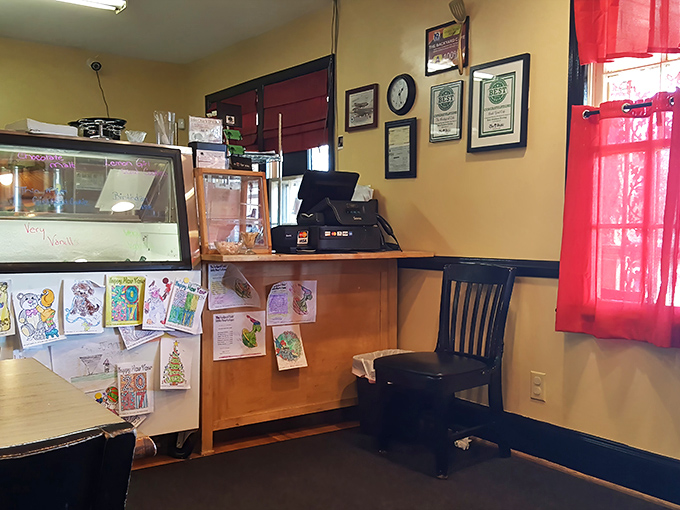 The counter area feels like it's been welcoming hungry folks since before Instagram made food photography a competitive sport.