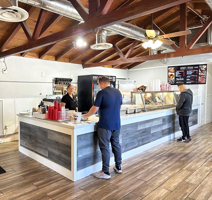 The ordering counter where barbecue dreams come true and wallets happily surrender their contents.