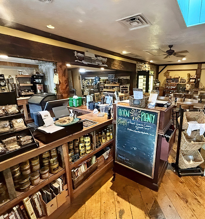 Part country store, part restaurant check-in&mdash;this counter area offers a glimpse into the restaurant's farm-to-table philosophy before you even sit down.