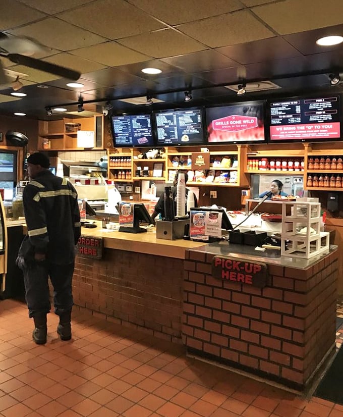 The order counter&mdash;where dreams are placed and fulfilled. "Pick Up Here" might be the three most beautiful words in English.