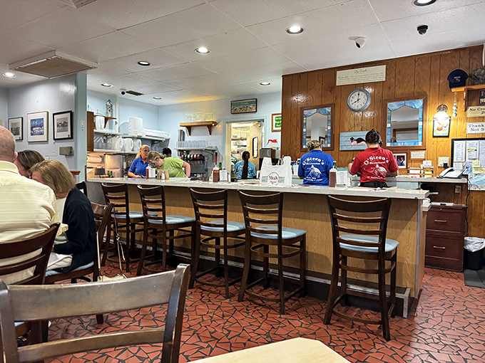 The counter seats: front-row tickets to the greatest seafood show in St. Augustine. Watch the masters at work while anticipation builds.