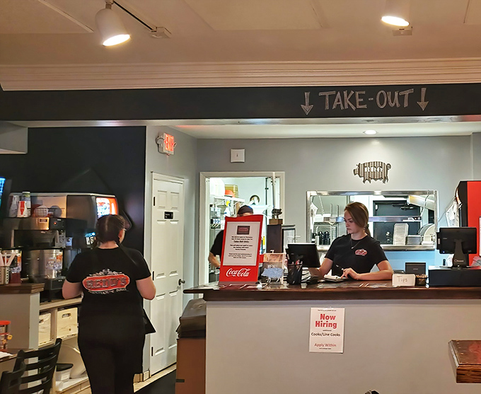 The take-out counter—where dreams of enjoying this BBQ in your pajamas at home become delicious reality.