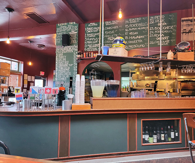 The chalkboard menu and counter setup has that "we're serious about food but not about pretension" vibe that makes regulars out of first-timers.