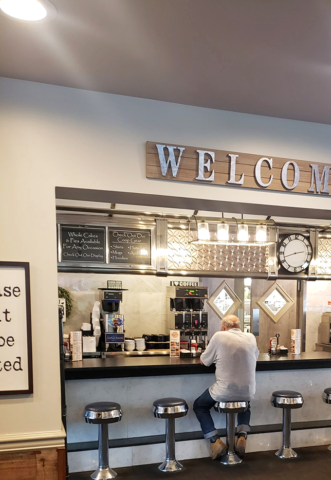 Counter service with a smile and coffee refills that appear before you realize you need them.