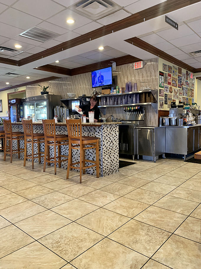 The counter area &ndash; where solo diners find community and the coffee flows with magical regularity from the hands of experienced servers.