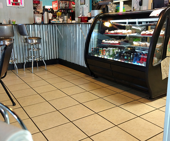 The dessert case stands sentinel, offering sweet rewards for those wise enough to save room. Life's too short to skip dessert.