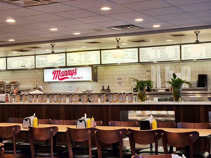 The counter service at Manny's operates with the precision of a Swiss watch and the warmth of a family dinner.