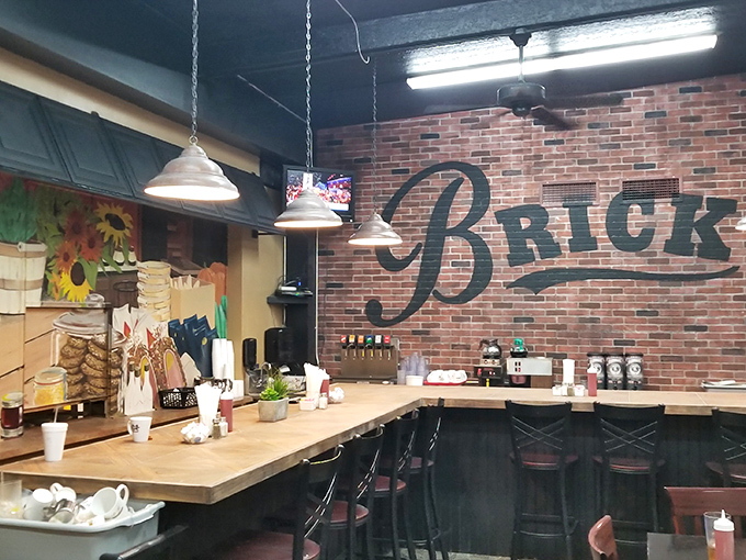 The brick wall backdrop isn't trying to be trendy; it was brick when brick wasn't cool, and it'll be brick long after we're gone.