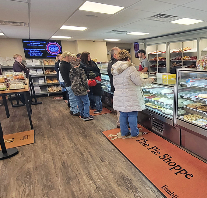 A line of customers that tells you everything you need to know&mdash;these folks aren't waiting for mediocrity, they're investing time in guaranteed satisfaction.