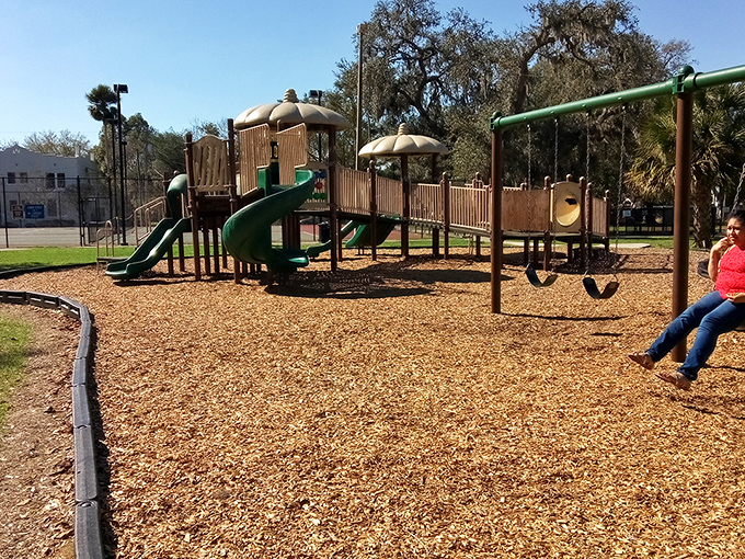 This playground reminds us that childhood fun doesn't need batteries, downloads, or software updates&mdash;just imagination and room to run.