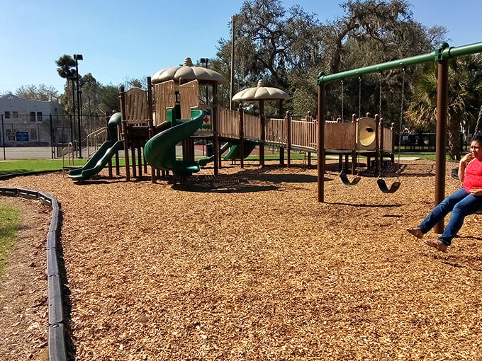 This playground reminds us that childhood fun doesn't need batteries, downloads, or software updates&mdash;just imagination and room to run.