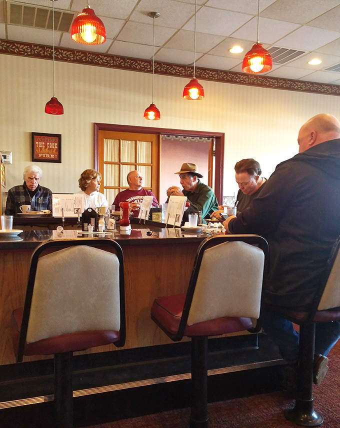 The counter &ndash; where regulars exchange news and servers remember your order before you sit down. The beating heart of any great diner.
