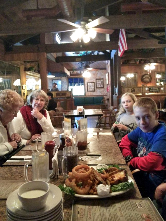 Multi-generational dining at its finest&mdash;where families gather around plates of comfort food and create memories between bites of crispy onion rings.