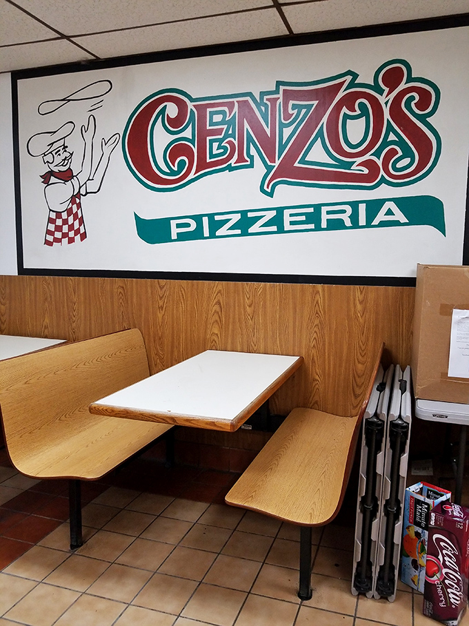 That iconic Cenzo's logo watches over diners like a guardian angel of good taste. The chef knows what you need.
