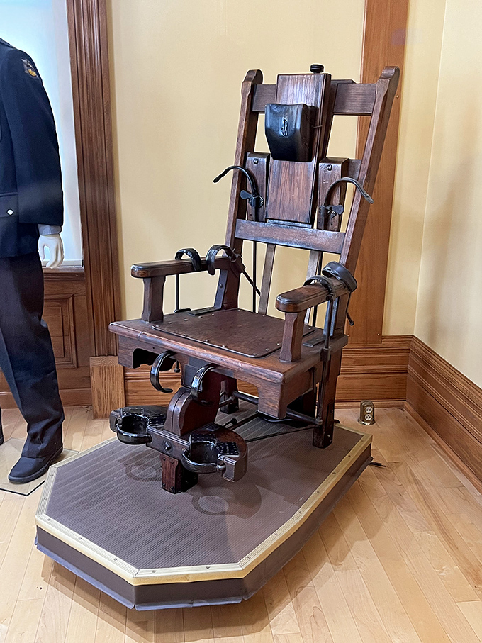 The chair nobody wanted to sit in, now a chilling reminder of justice's most permanent punctuation mark.