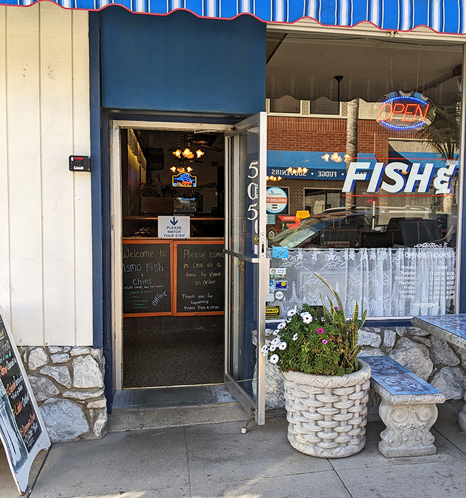 The humble entrance where countless seafood dreams begin their delicious journey to your eager plate.