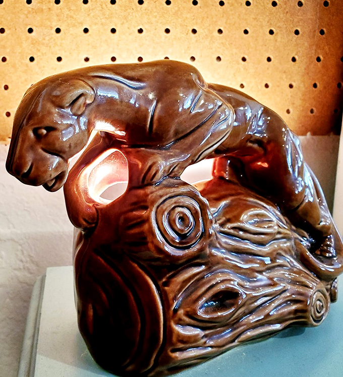 This ceramic panther lamp isn't just home decor&mdash;it's a conversation starter that silently judges your other, less interesting possessions.