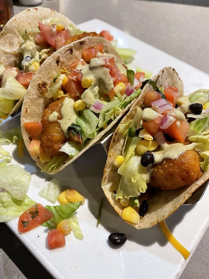 Fish tacos that bring the beach to Maryland &ndash; crispy, fresh, and colorful enough to brighten even the grayest Monday.