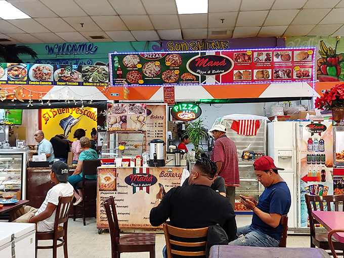 Food court heaven where diverse flavors unite under one roof for the ultimate dining adventure.