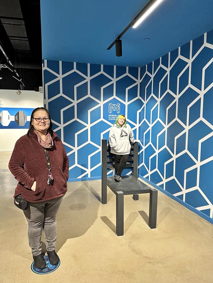 A clever forced perspective illusion that makes you question whether you've accidentally stumbled into Honey, I Shrunk the Kids.