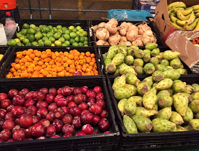 Nature's candy display! These vibrant fruits and prickly pears offer a taste of authentic Southwestern flavors at prices that won't sting.