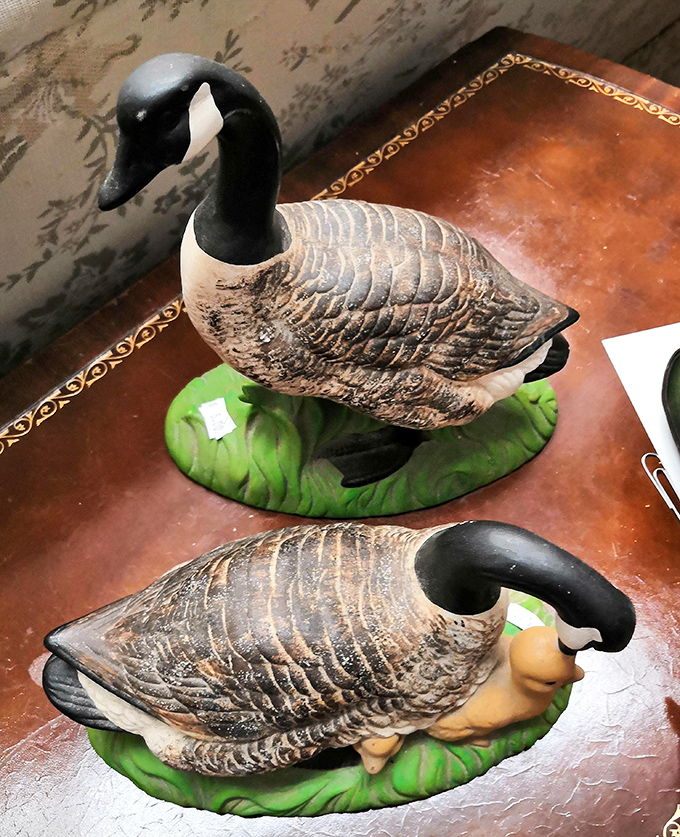 These decorative geese would make perfect sentinels for your coffee table &ndash; conversation pieces that won't honk at guests or leave surprises on your carpet.