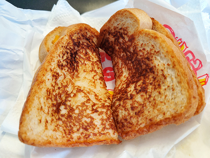 A grilled cheese sandwich that reminds you why you loved them as a kid, with a perfect golden crust that makes adulting worthwhile.