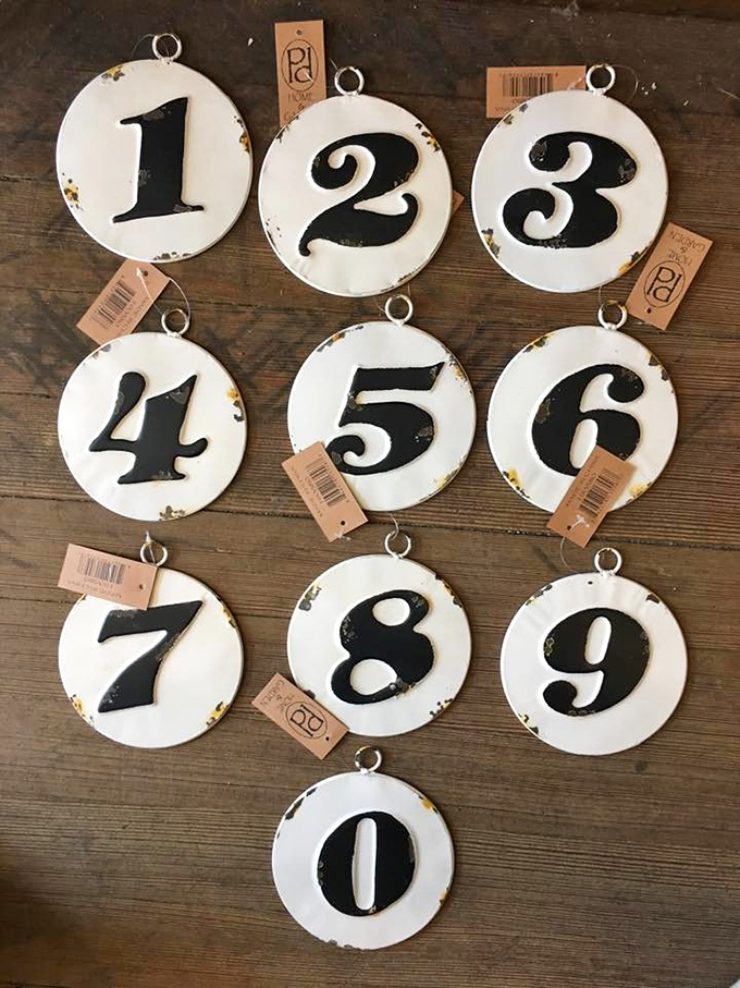 Numbers with personality! These distressed metal tags would make your house number the envy of the neighborhood postal carrier.