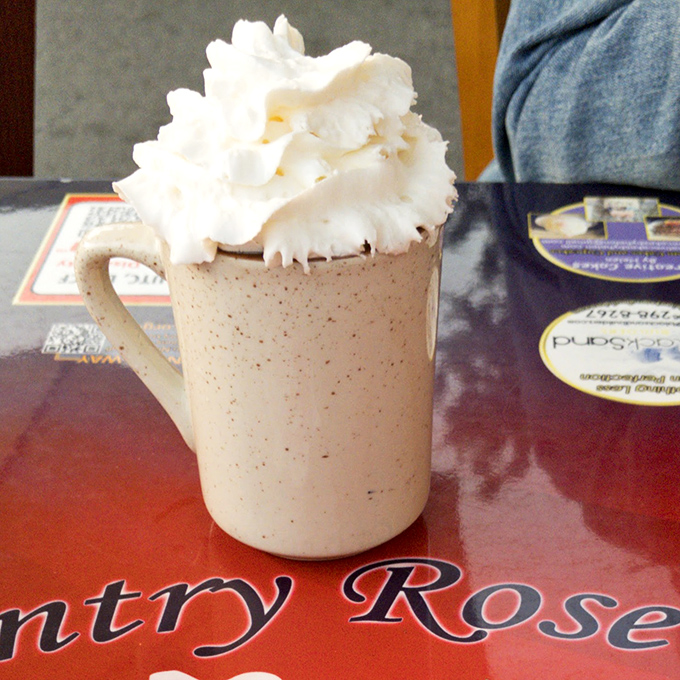 Not just hot chocolate&mdash;a warm hug in a mug. That whipped cream mountain could qualify as its own zip code.