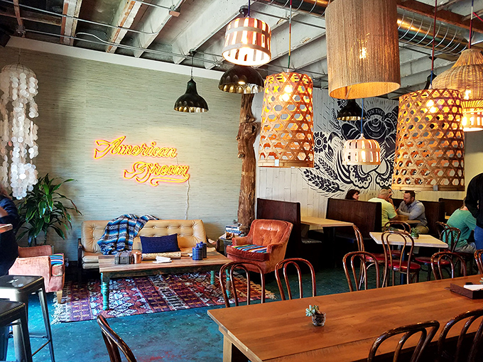 An "American Dream" neon sign that perfectly captures what happens when passion for baking meets hungry Floridians.