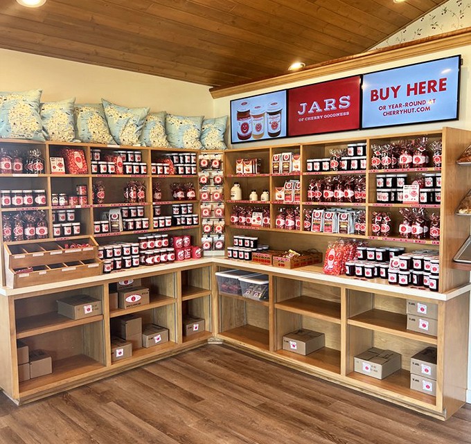 Not just a gift shop&mdash;it's a shrine to cherry preservation, where jams and jellies promise to extend your Cherry Hut experience long after you've gone home.