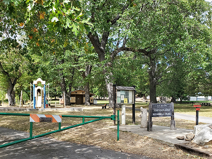 Johnson-Joss Memorial Park offers shade trees and playground equipment &ndash; where generations of Etna kids have skinned their knees.