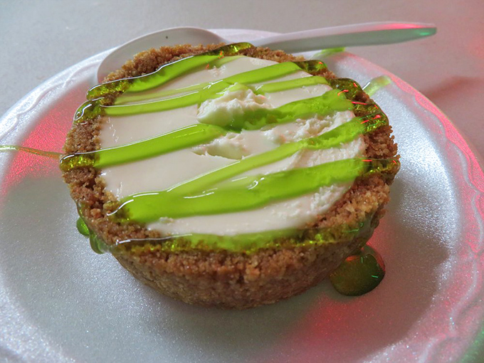 Individual key lime tart that's more Florida than flamingo lawn ornaments and orange groves.