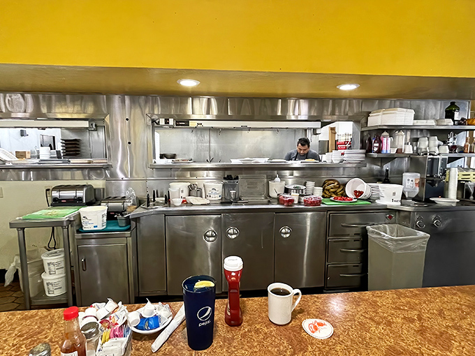 The engine room where breakfast magic happens. Like NASA for eggs, but with better coffee and no freeze-dried anything.