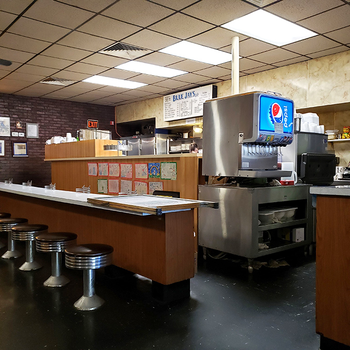 The beating heart of Blue Jay &ndash; a classic diner counter and kitchen where Cincinnati culinary magic has happened for generations.