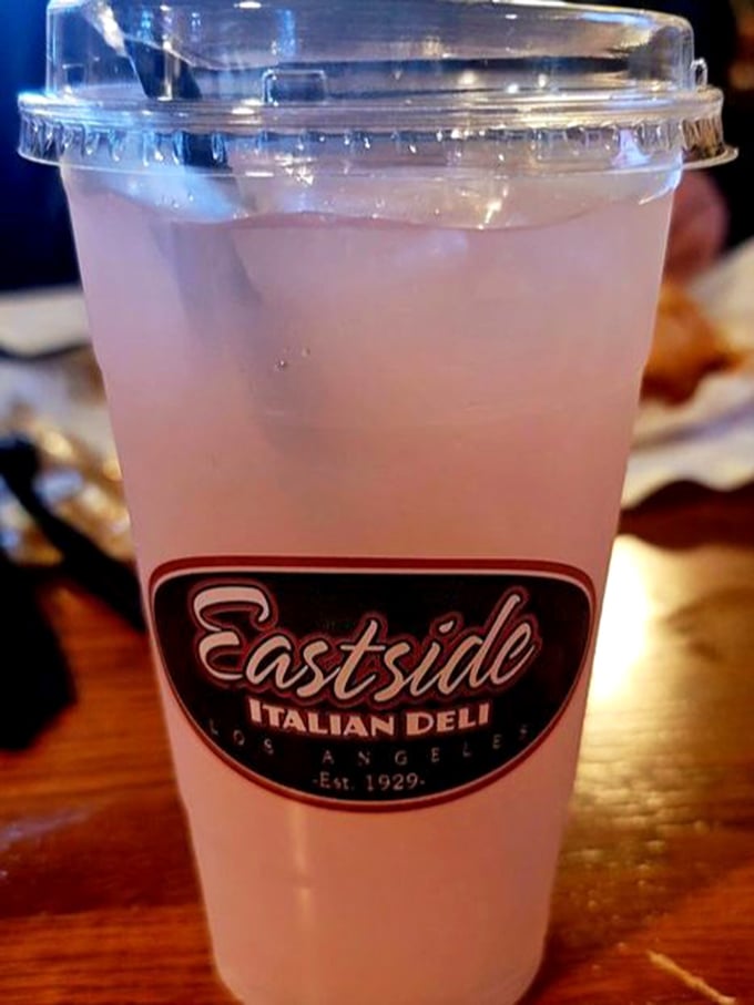 Their signature lemonade &ndash; refreshingly tart and sweet in a cup that proudly announces you've made the right lunch decision today.