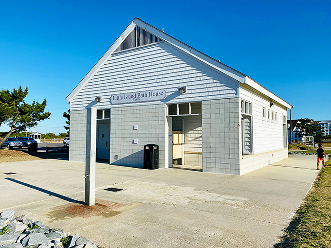 The Little Island Bath House &ndash; where sandy feet get rinsed and beach hair gets tamed before the inevitable ice cream stop on the way home.