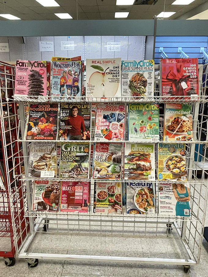 Yesterday's magazines offering a time capsule of recipes and fashion advice. Four decades of cooking trends for less than a dollar.