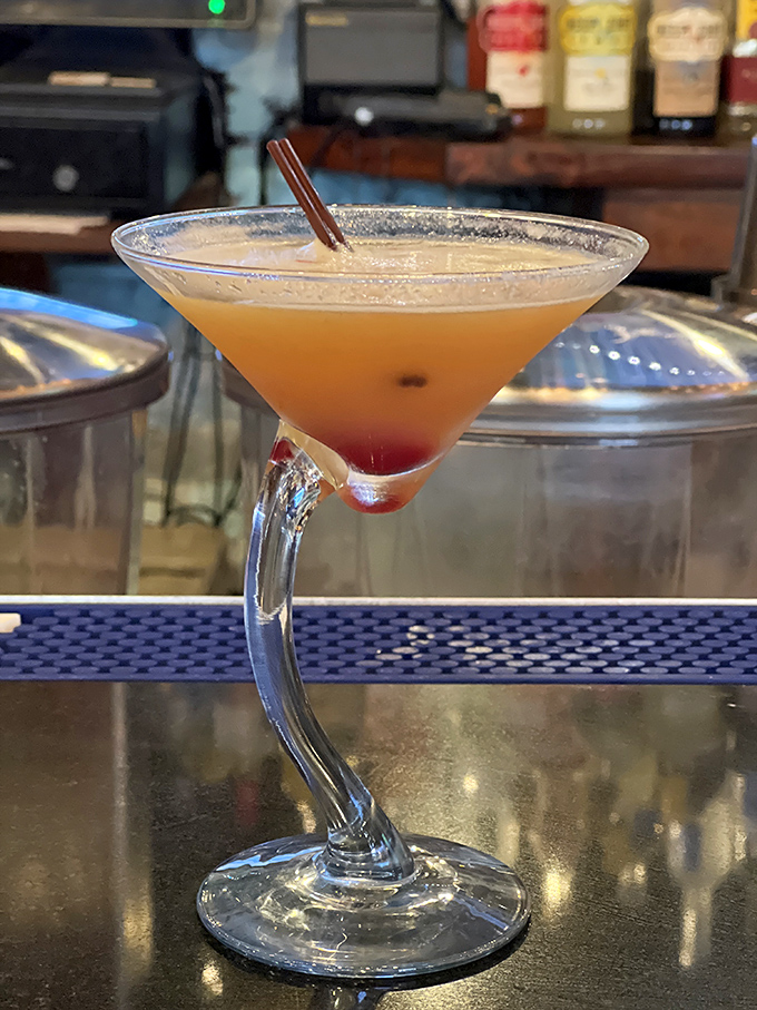 This elegant martini brings sophisticated sipping to a wonderfully messy seafood adventure, proving opposites attract beautifully.