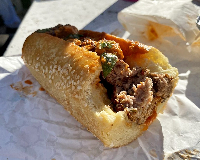 Not just a sandwich but a statement&mdash;this meatball creation demands respect and possibly an extra napkin or three.