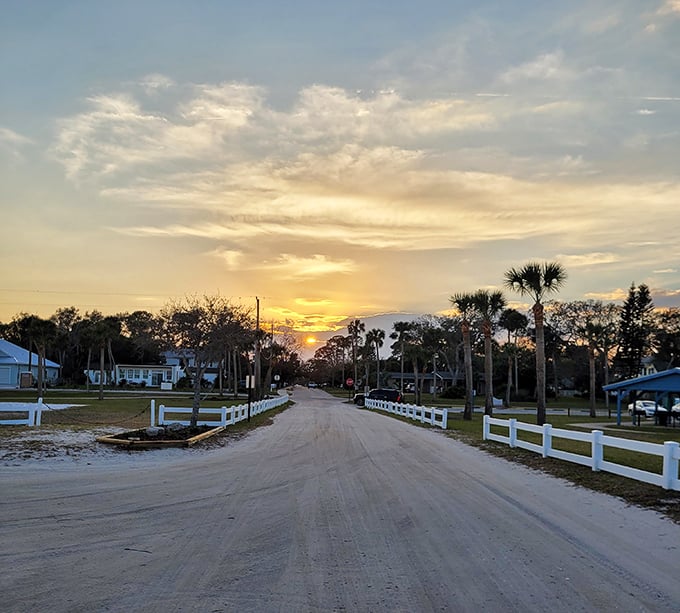 Menard-May Park provides peaceful sunset strolls along waterways that cost absolutely nothing extra.