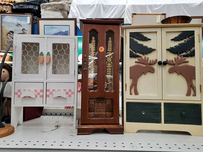 Tiny cabinets with big personalities &ndash; perfect for storing your smallest treasures or creating the world's most charming dollhouse kitchen.