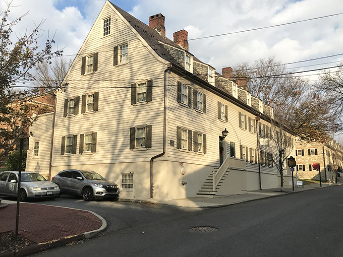 The 1741 Gemeinhaus, Bethlehem's oldest building, stands as a testament to Moravian craftsmanship and the enduring appeal of sturdy stone construction.