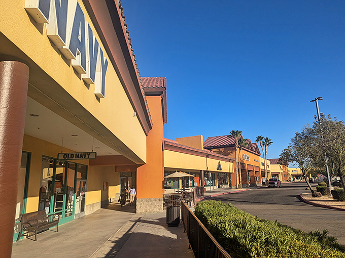 Old Navy's cheerful storefront promises family-friendly fashion that won't require a second mortgage, even for a family of five.
